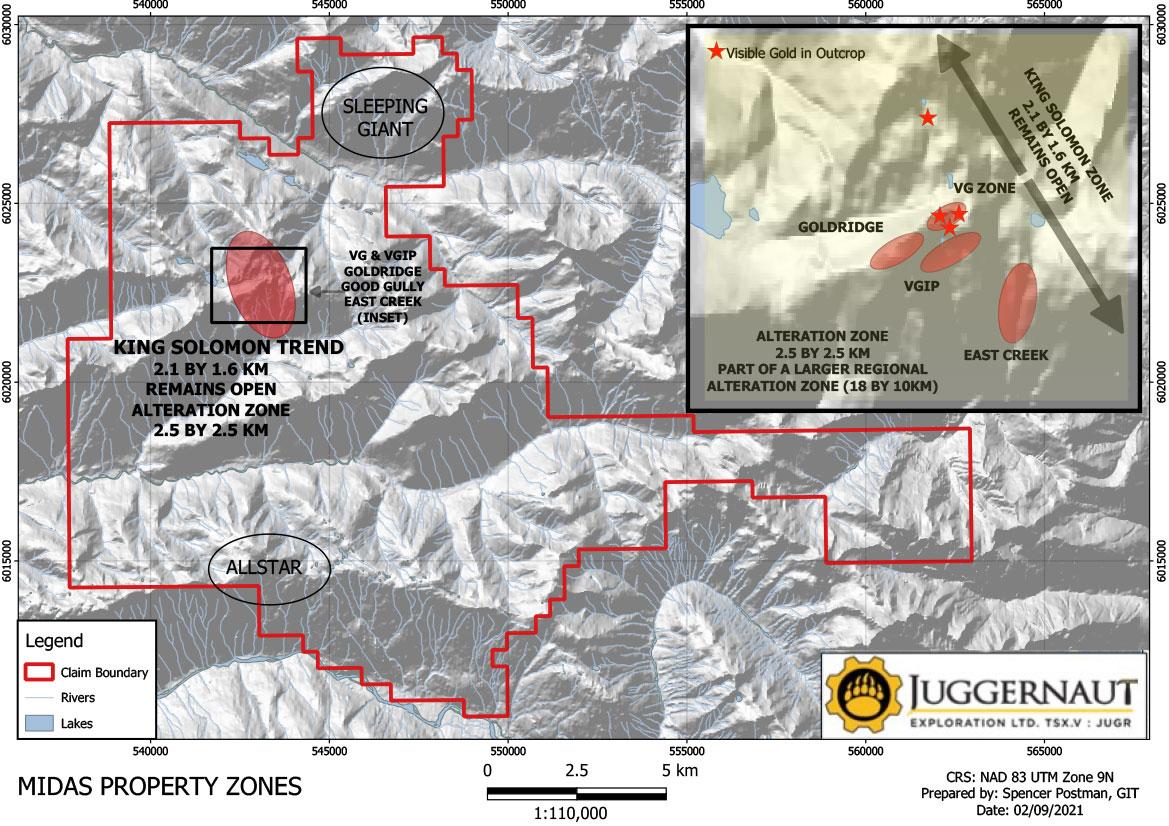 Midas Maps 2021 - Juggernaut Exploration Ltd. TSX.V: JUGR