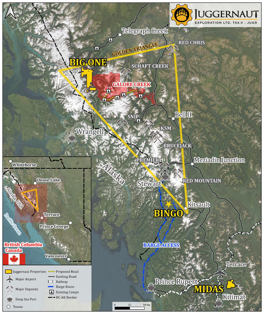 Big One Maps 2025 - Juggernaut Exploration Ltd. TSX.V: JUGR